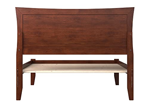 AFI Metro Full Platform Bed with Open Footboard and Turbo Charger in Walnut