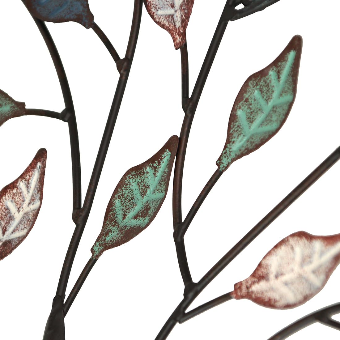 36-inch Tri-Tone Leaves Birds in Branches Metal Tree Wall Décor - Unique Artistic Design for Indoor and Outdoor Use, Easy Installation, Durable Construction, Stunning Tri-Tone Finish