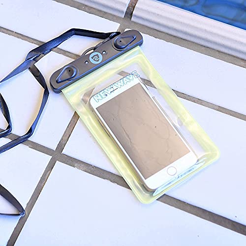 New Wave Swim Bubble Fluo Green and Phone Pouch Bundle