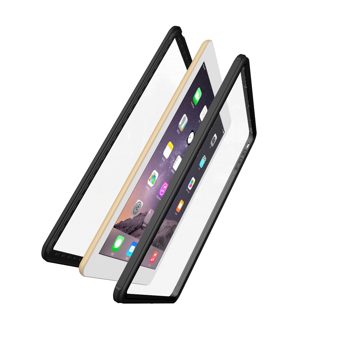 AICase iPad Pro 9.7/iPad Air 2 2014 IP68 Waterproof, 360 Degree All Round Protective Ultra SlimDust/Snow Proof with Lanyard