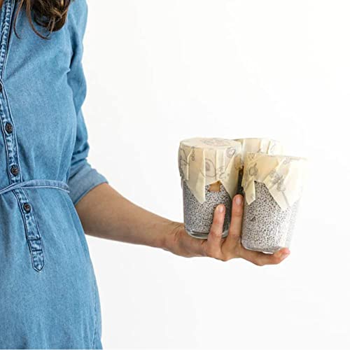 Abeego, The Original Beeswax Food Storage Wrap - Set of Five 7" Natural Small Square Sheets
