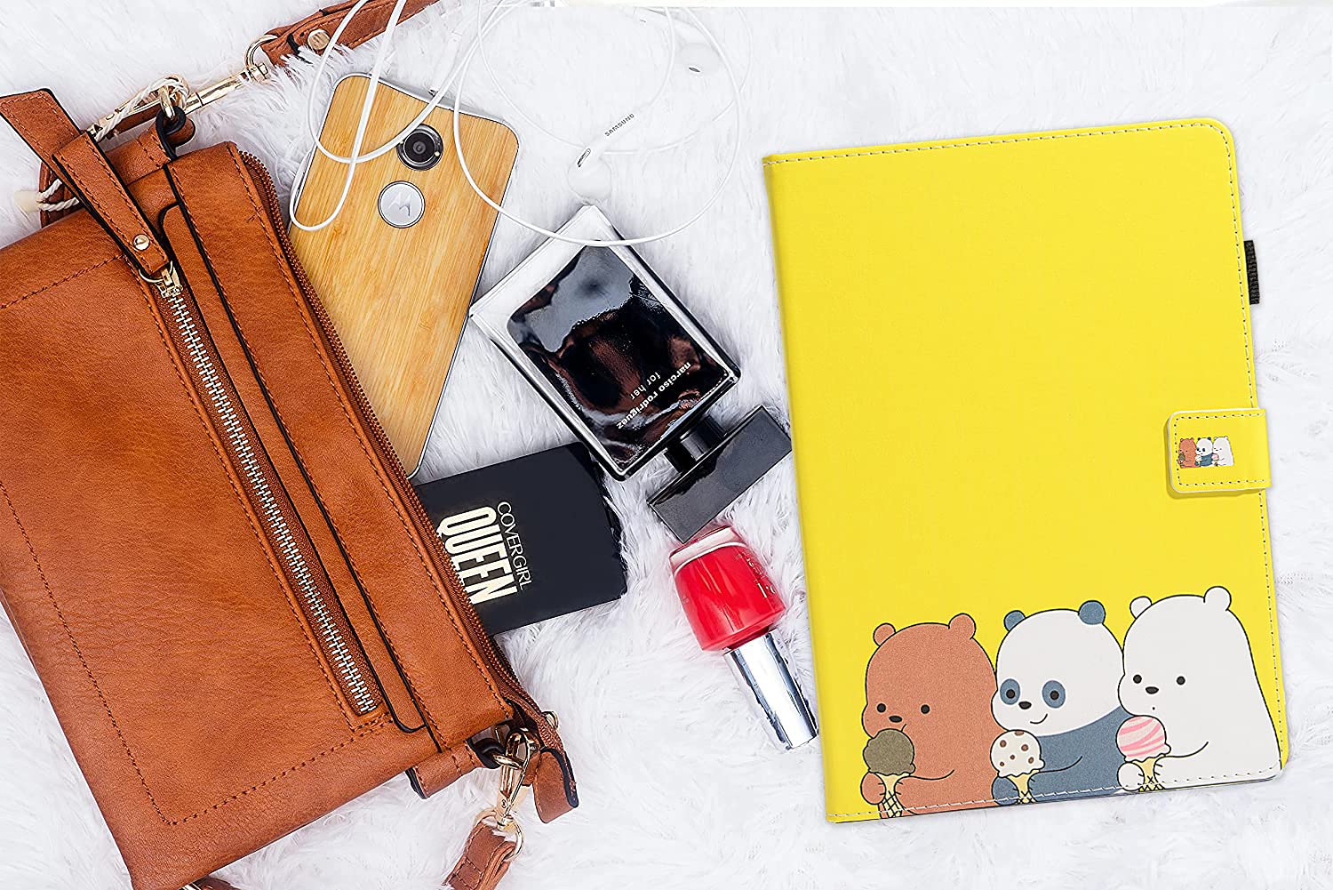 DTangLsm Compatible with iPad Pro 11 inch 4th/3rd/2nd/1st Generation Case 2022 2021 2020 2019, Slim PU Leather Cover Stand Protective Shell Case, Bear