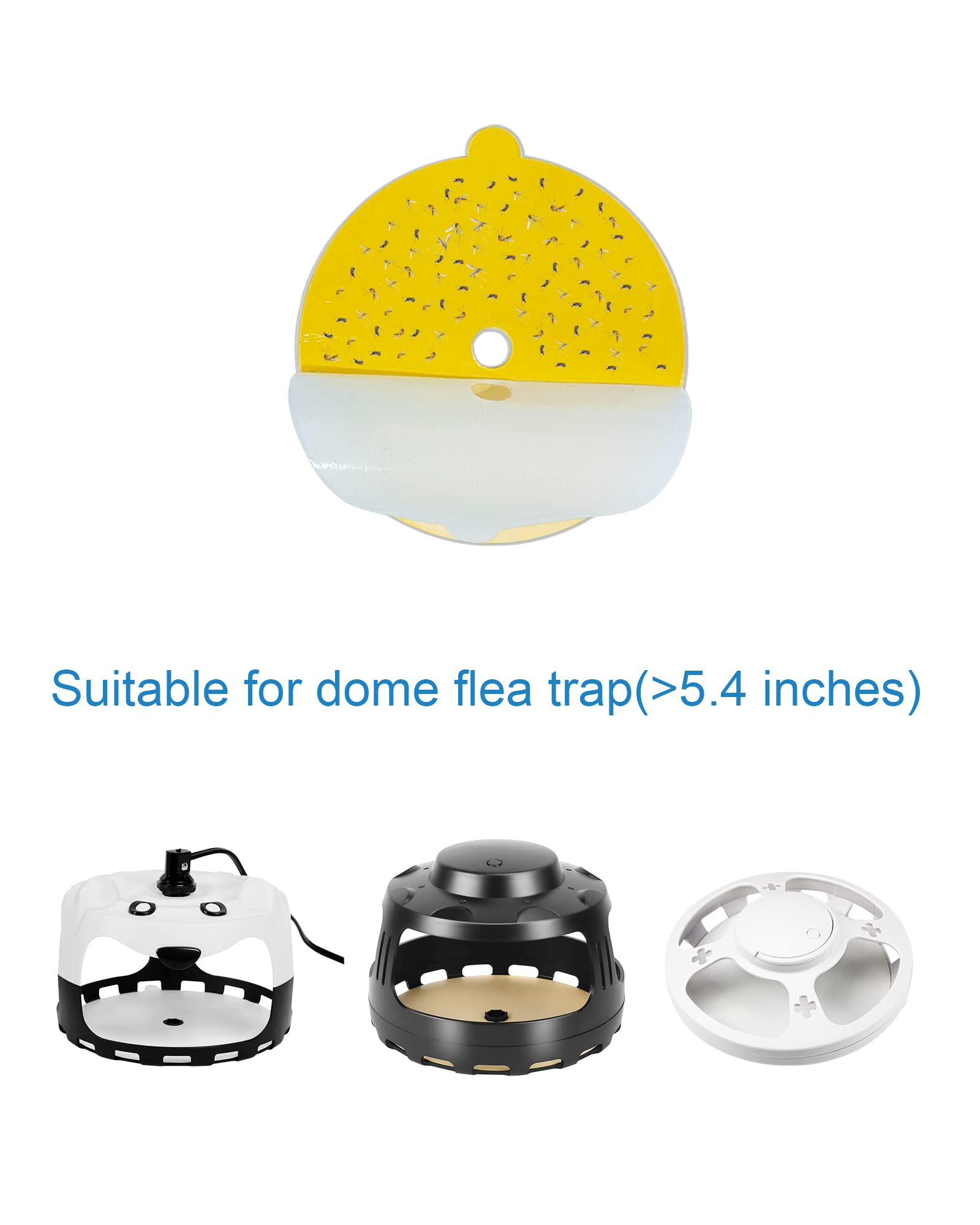 24 Pcs Flea Trap Refill Discs 5.4" Replacement Glue Boards with Hole for Flea Traps for Inside Your Home, Sticky Pads for Fleas, Bugs, Flies, Mosquitos, etc