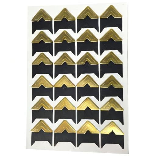360 Count Self-Adhesive Acid Free Photo Corners for Scrapbooks Memory Books (Gold-Black-Kraft)