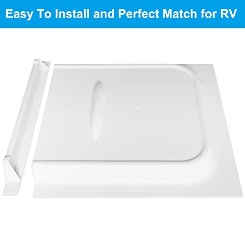 luxlead RV Screen Door Slide - 12" Screen Door Slider Panel with Slide Stop for RV Trailer Camper Motorhome Starcraft, White