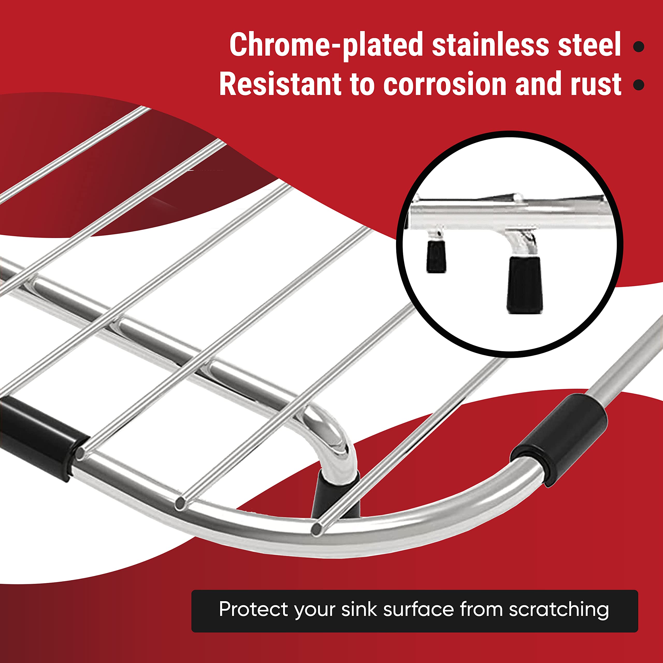 13" x 11-5/8" Sink Protectors for Kitchen Sink - 2 Pack of Stainless Steel Sink Protector - Sink Grate for Bottom of Kitchen Sink - Kitchen Sink Rack - Sink Bottom Grid