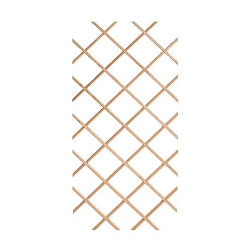 14-Bottle Trimmable Wine Rack Lattice Panel Inserts in Unfinished Solid North American Red Oak