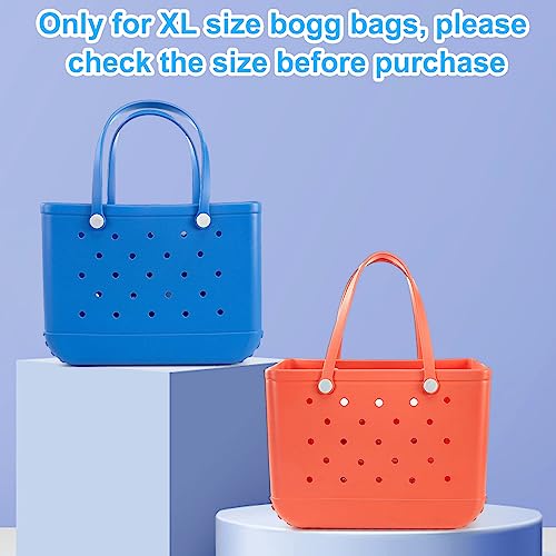 AIERSA Rubber Beach Bag Organizer Compatible with Bogg Bag/Simply Southern Tote, Felt Insert Divider Pouch with Zipper for Bogg Bags Accessories, with 7 Pocekets, Only for Original X Large Size -Beige