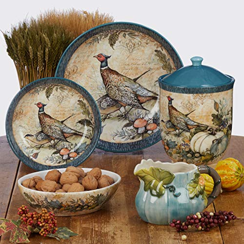 Certified International Harvest Gatherings 2 Tier Server, Multicolor