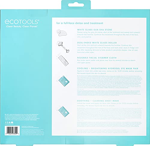 EcoTools Limited Edition Rise and Shine Skincare Kit, For Glowing Skin, 5 Piece Valentine's Day Gift Set, Gift For Wife, Spouse, Girlfriend, Significant Other, or Daughter
