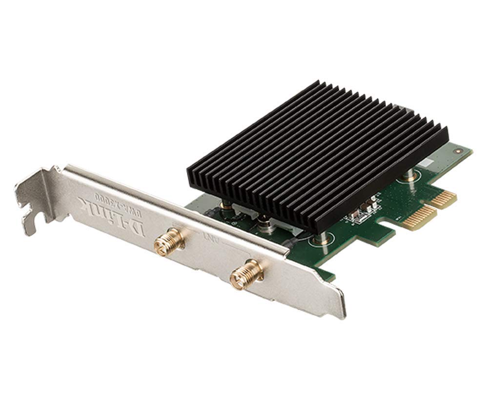 D-Link PCI Express Wireless Adapter AX3000 WiFi 6 Bluetooth 5.1 Magnetic Antenna Base Heatsink Dual Band Windows 10 PCIe Ethernet Network (DWA-X3000)