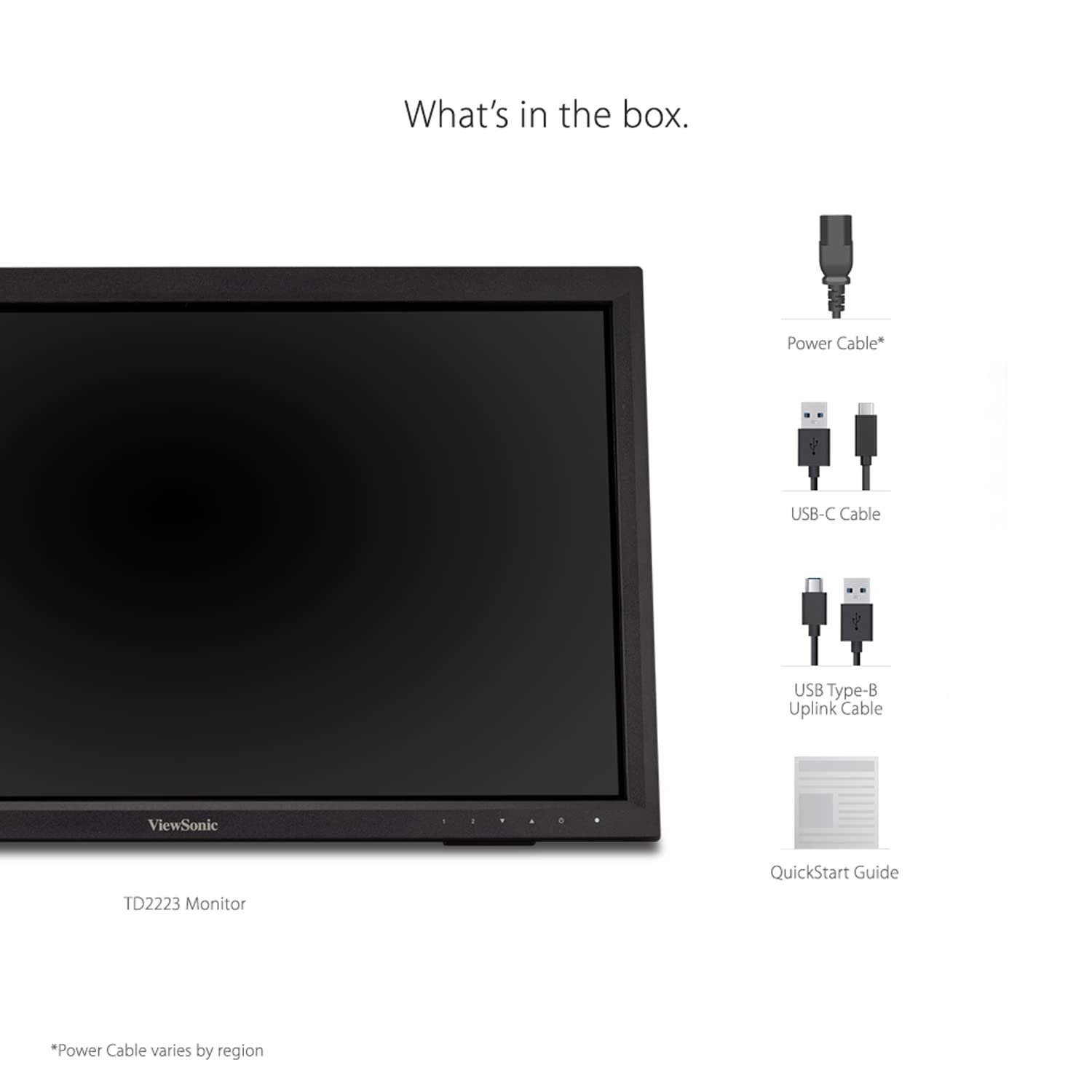 ViewSonic TD2223 22 Inch 1080p 10-Point Multi IR Touch Screen with Eye Care HDMI, VGA, DVI and USB Hub (Renewed)