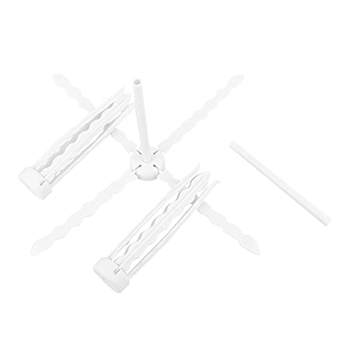 2Pcs Collapsible Pasta Drying Rack, Food Grade Plastic Fondant Sugar Flower Drying Rack Flower Drying Rack Reusable Noodle Drying Rack with 4 Arm Handles