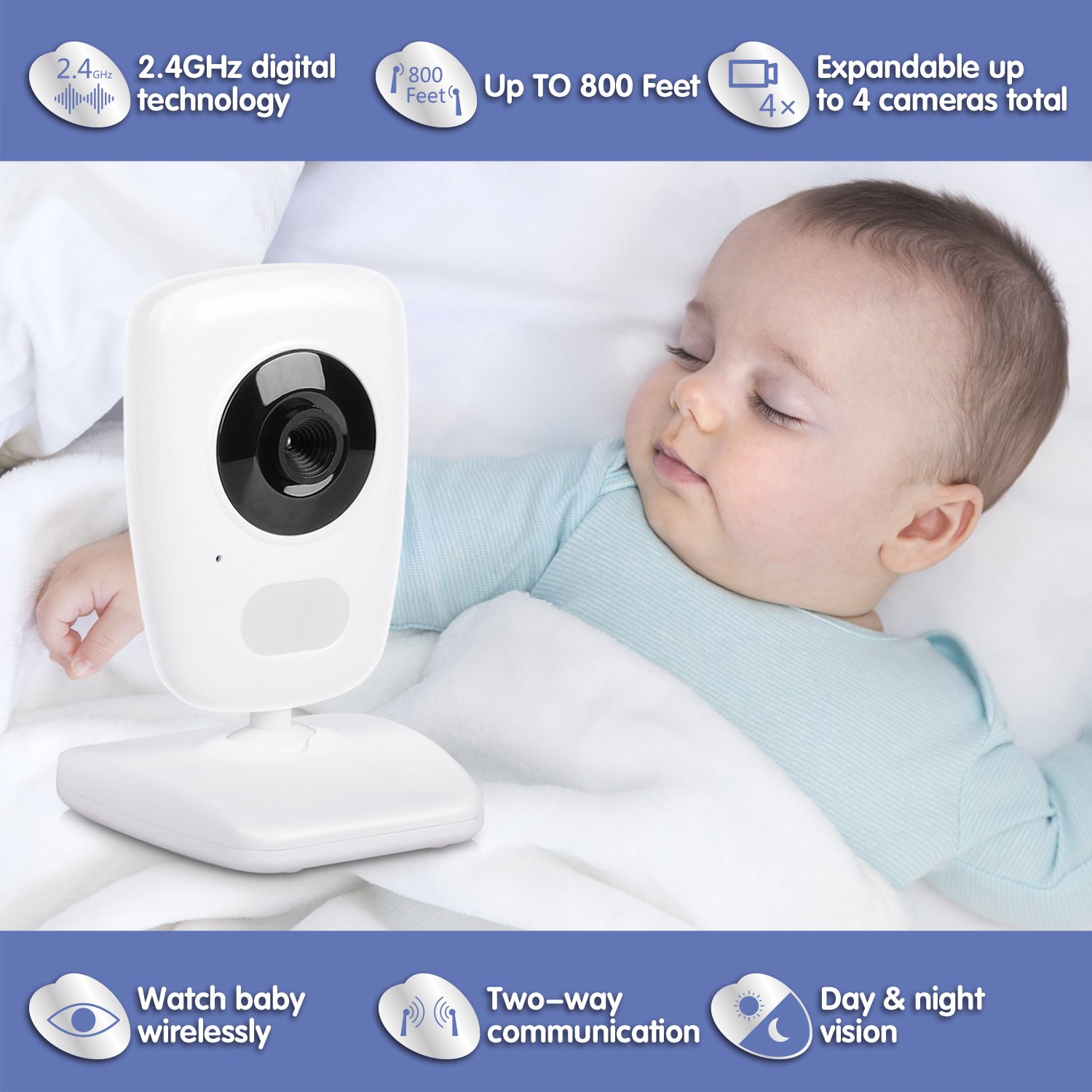 Add-on Camera for E632 Video Baby Monitor with 5-inch Screen