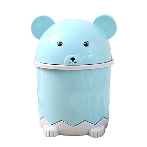 Clothful Kitchen Gadgets,Desktop Flip Trash Can Cover Mini Portable Garbage Storage Bin Panda Flip Desktop,Trash Can