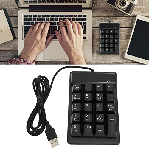 19 Keys Numeric Keypad, Mini USB Mechanical Numpad with Floating Keys, Gaming Keyboard, Portable Ergonomic Number Pad for Laptops, Computers