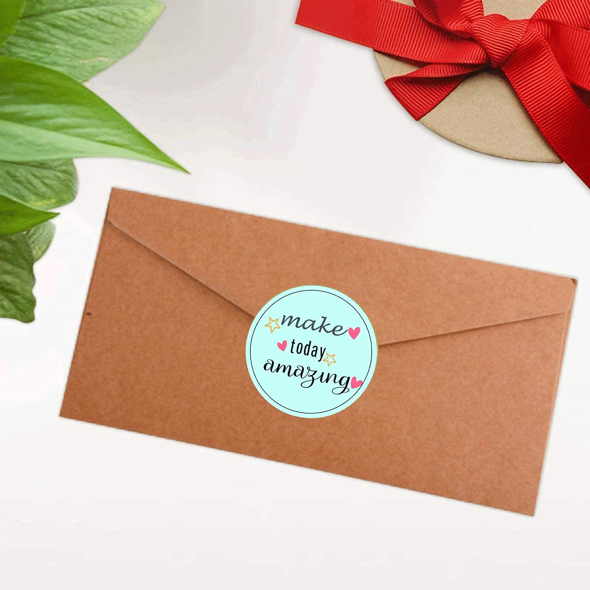 youok 500 Pcs Inspirational Themed Make Today Amazing Stickers,1.5 Inch Round Blue Motivational Labels for Water Bottle, Gifts, Envelopes, DIY