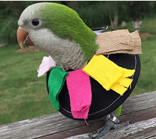 Adjustable Bird Collar Anti Bite Elizabethan Recovery Cone, Bird Neck Protector for Feather Plucking, Skin-Friendly Bird Neckwear Full Body Shield for Parakeet Conure Cockatiel (M)