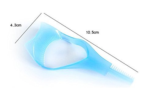 2PCS 3 in 1 Mascara Tool Plastic Makeup Eyelash Shield Applicator Guide with Eyelash Assist Comb Brush Guard Eyelashes Brush for Women Girls (Color Random)