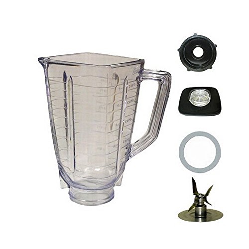 5 Cup Plastic Square Complete Blender Jar Fits Oster