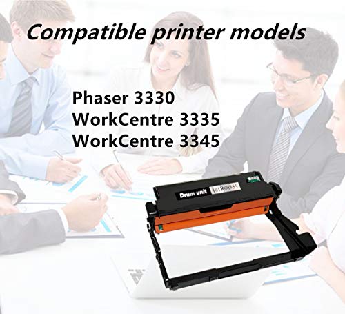 SOLER Compatible Drum Cartridge Replacement for Xerox 101R00555 for Phaser 3330 WorkCentre 3335 WorkCentre 3345 Printers (Black,1-Pack)