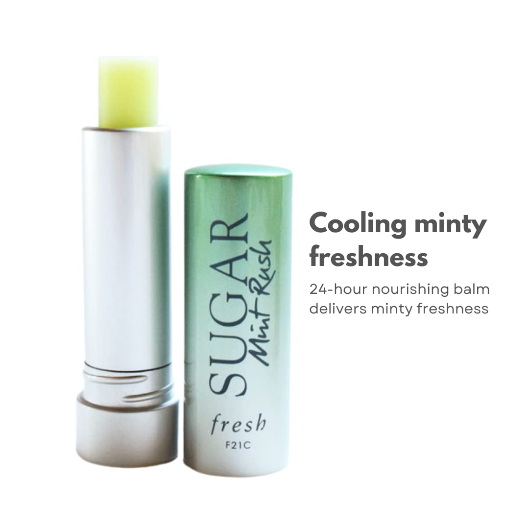 Fresh Sugar Collection Lip Care Set:: Mint Rush Freshening Lip Treatment, Advanced Therapy Treatment Lip Balm, and 3 Sugar Lip Balms in Rose, Honey, and Petal