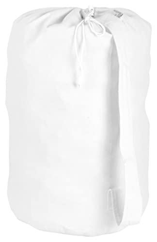 Accent Home Cotton Canvas Laundry Bags With Drawstring 2 Pack LARGE Travel Storage Bags 15" x 28", Heavy Duty Multi Use | Washable Dirty Clothes Organizer | Easy Fits a Laundry Hamper Mesh Basket