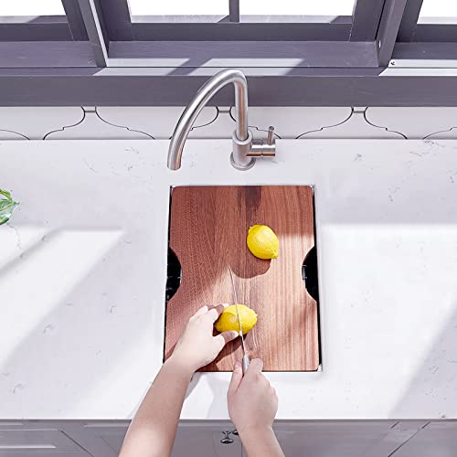 18 Inch Stainless Steel Bar Sink Undemount-VAPSINT 18x14 inch Workstation Ledge Single Bowl Small Kitchen Sink,Wet Bar Prep RV Sink Basin with Accessories