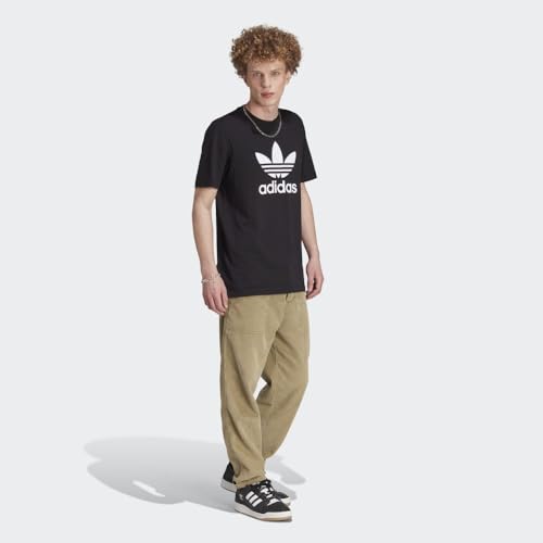adidas Originals unisex baby Trefoil Tee Shirt, Black/White, 18 Months US