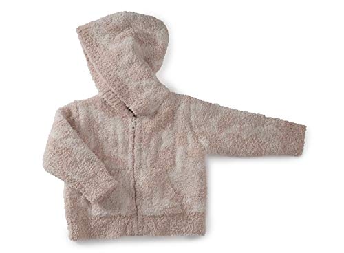 Barefoot Dreams CozyChic Baby Camo Zip Hoodie, Camo Baby, Dusty Rose Multi, 18 to 24 Months