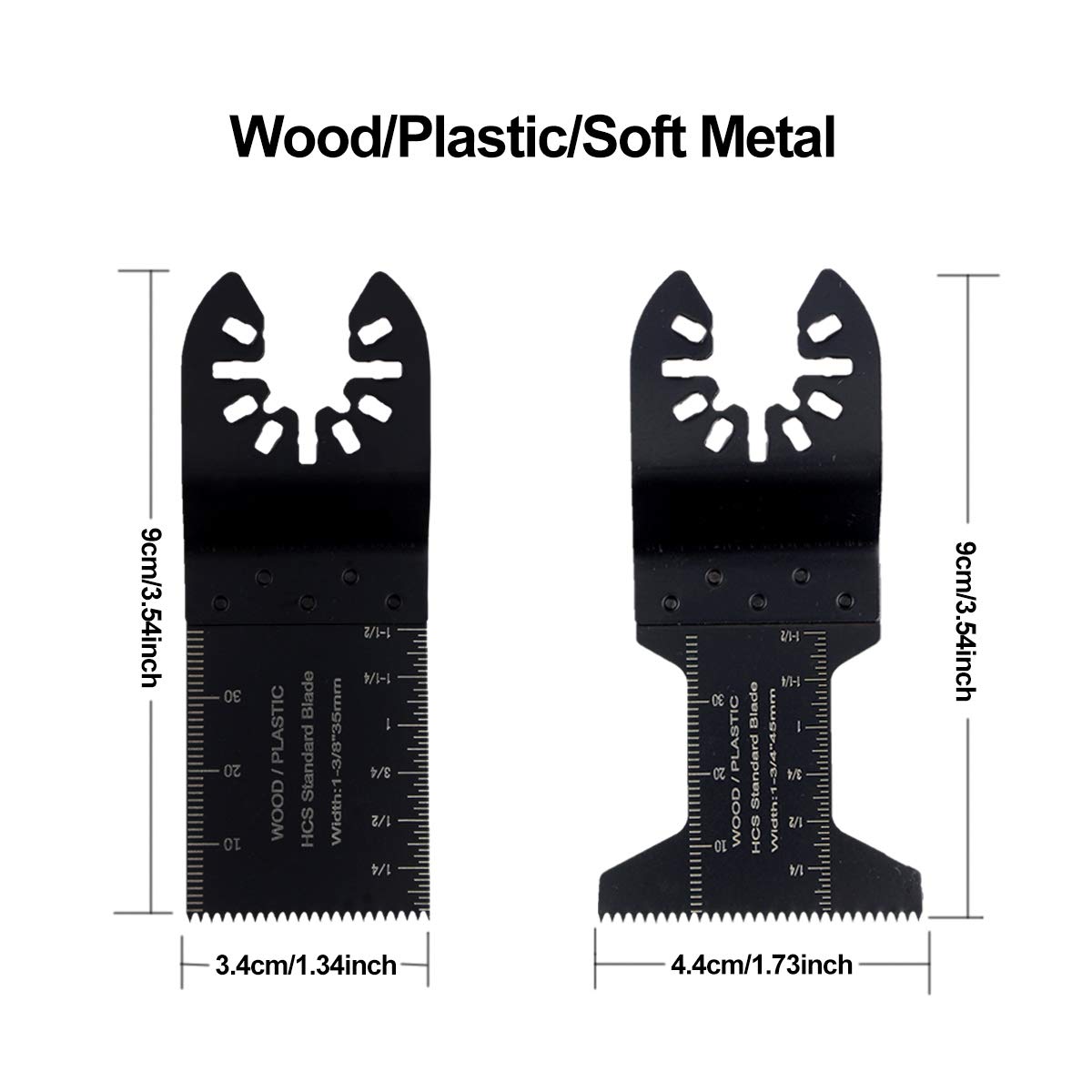 115 PCS Oscillating Saw Blades with case,Wood/Metal/Plastic Cutting and Accessories with Sandpaper,Bi-Metal Tool Blade, Arc Edge Multitool Blades Compatible with Fein Multimaster Porter Cable Bosch