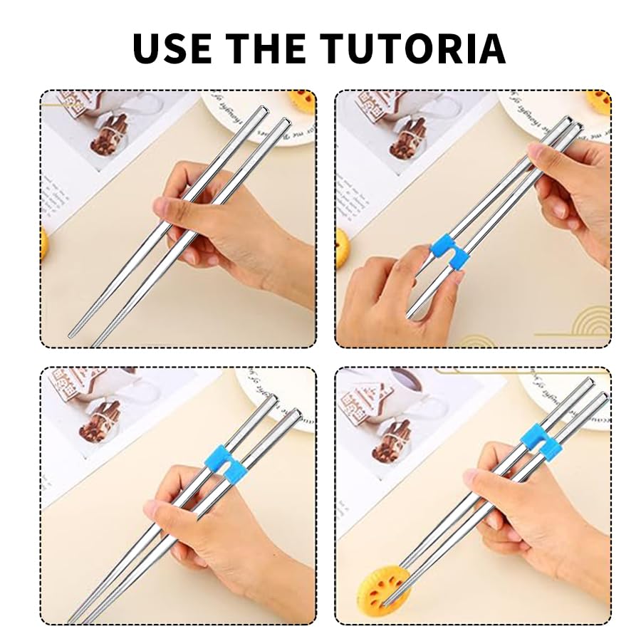 10 Pairs Reusable Chopstick Helpers Non Slippery Training Chopsticks,Adult Training Chopsticks Chopsticks Aids for Adults, Children, Beginners,Practice Chinese Japanese Korean Food