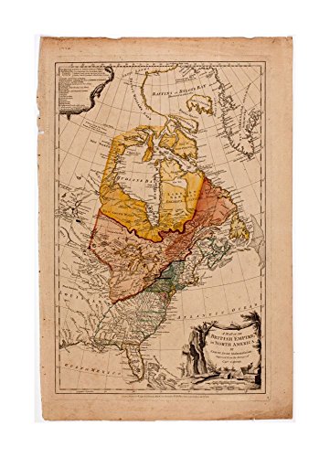 1776 Map United States | Canada of The British Empire, in North America Map | Ready to Frame