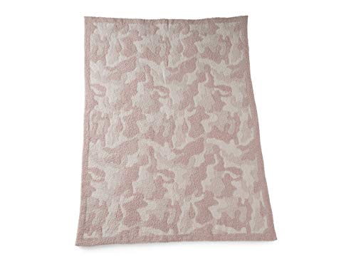 Barefoot Dreams CozyChic Camo Baby Blanket, Camouflage Baby Blanket, Dusty Rose Multi