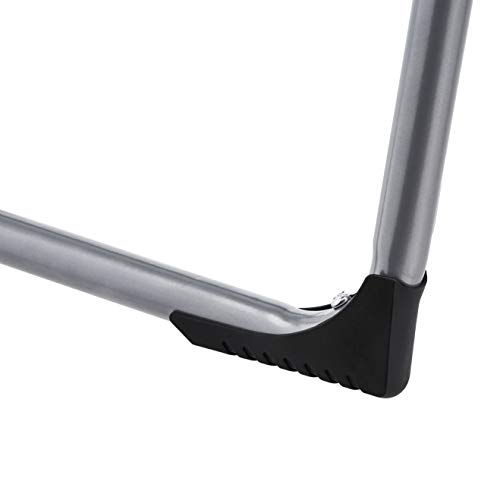 Amazon Basics Folding Step Stool - 2-Step, Steel, 200-Pound Capacity, Grey and Black