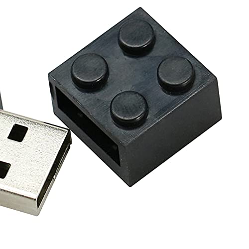 schicj133mm Memory Stick Portable High Speed USB2.0 Pen Drive Shockproof Building Block Design Yellow 16GB