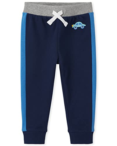 The Children's Place baby boys The Children's Place and Toddler Fleece Jogger Sweatpants, Tidal Stripe, 3T US