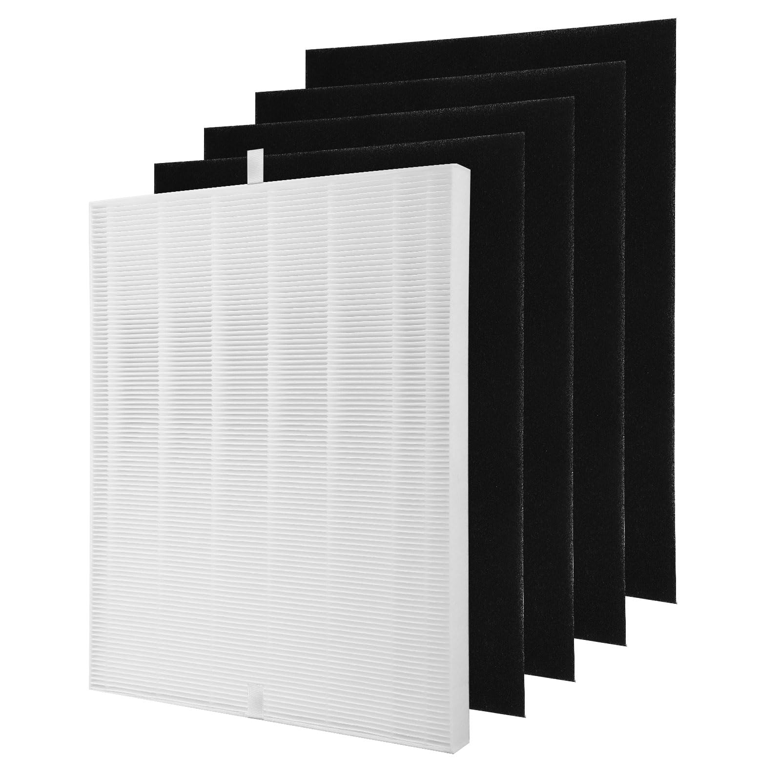 115115 Replacement Filters A for Winix PlasmaWave 5300, 6300, C535, 5300-2, 6300-2, P300, AM90, 9000, 5000, 5000B, C909, 9800 Air Purifier, 1 True HEPA Size A Filter & 4 Carbon Pre-Filters