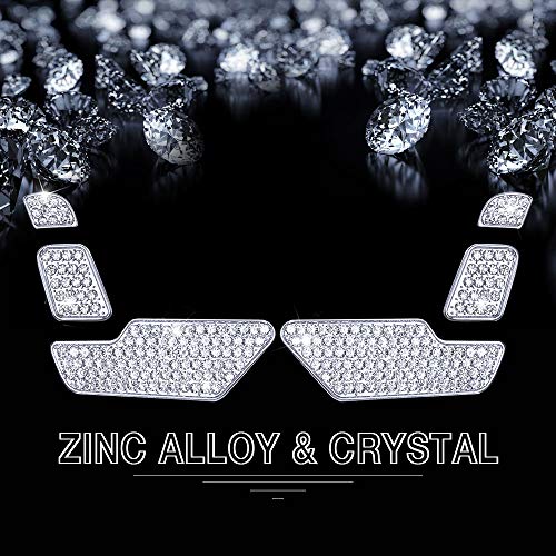 1797 Compatible Seat Adjust Button Caps for Mercedes Benz Accessories Parts Bling W204 W212 C117 X156 C E CLA GLA GLE Class AMG Covers Decals Interior Decorations Women Men Crystal Silver Pack of 6