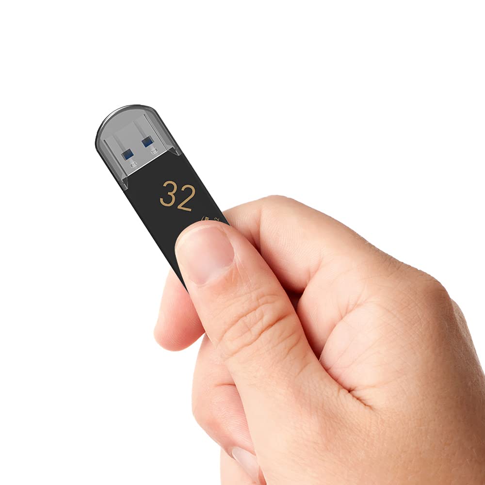 TEAMGROUP C183 128GB 2 Pack USB 3.2 Gen 1 USB 3.1/3.0 100MB/s Flash Thumb Drive External Data Storage Memory Stick Compatible with Computer/Laptop Black TC1833128GB22