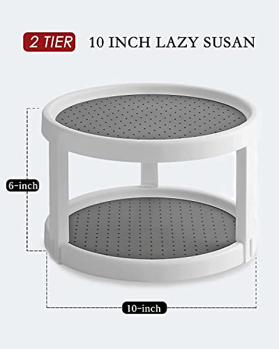 2pcs 1Tier 10inch Lazy Susan, 2pcs 1Tier 12inch Lazy Susan, 1pc 2 Tier Lazy Susan