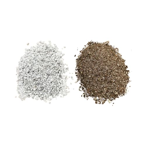 2 Gal. Perlite & Vermiculite for Seedling, Cuttings, Propagatiion, Cactus & Succulent, Bonsai Tree Soil Mix - 1 Gal. Each