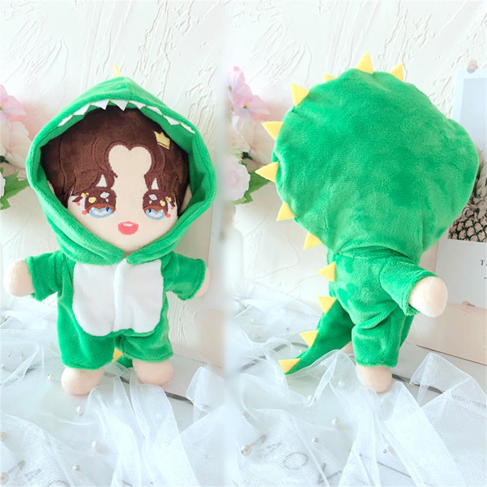 20cm /8" Doll Plush Doll's Clothes Animal one-Piece Garment Suit Pajamas Toys Dolls Accessories (Dinosaur)