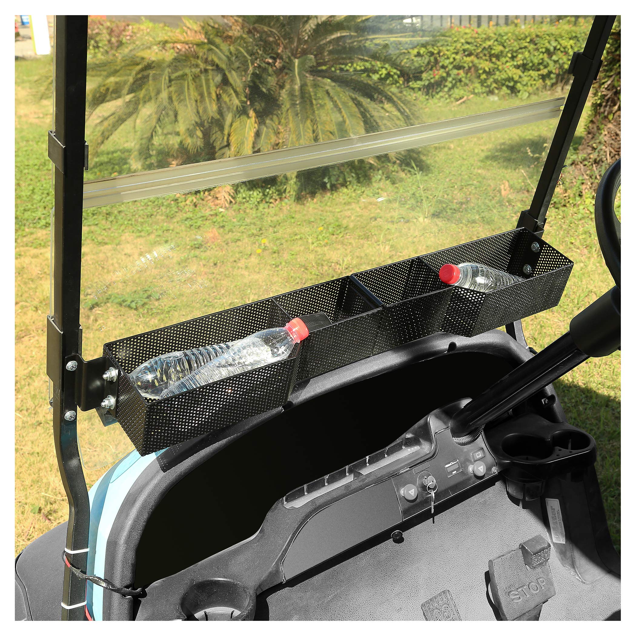10L0L Golf Cart Front Inner Basket for Club Car DS & Precedent 2001-up, Dash Storage Box Metal Mesh Tray Organizer