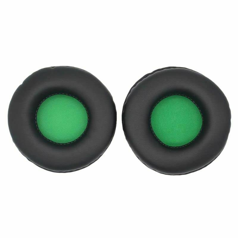 2Pcs Replacement Ear Pads Cushion for Skullcandy Hesh Hehs2.0 Hesh 2 Headphones (Black&Green)