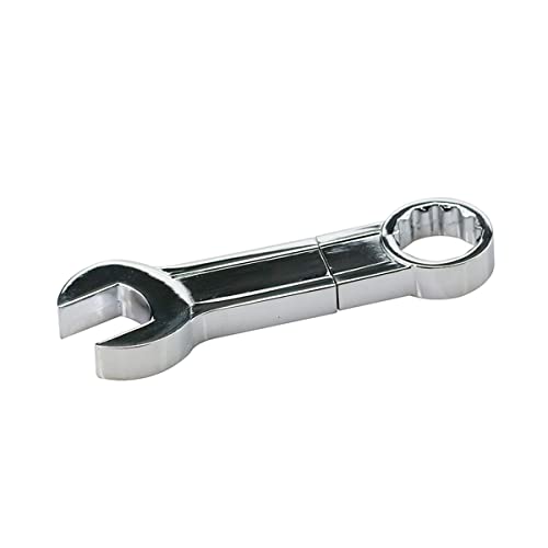 High Speed USB 3.0 Flash Drive 64GB Memory Stick Metal Silver Wrench Design Thumb Drives USB Stick Pen Drive for Data Storage - Civetman