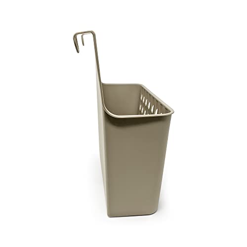 Plastific Kitchen Over Cabinet Drawer Door Hanging Organizer Basket Balance Attach a Trash Waste Bin Box Hanging Small Trash Suitable for Kitchen, Bathroom, Toilet, Bedroom (Taupe)