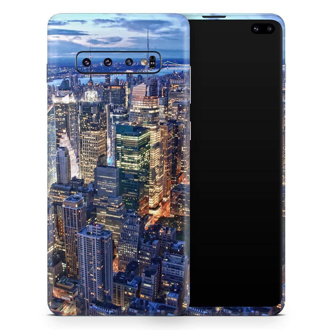 DesignSkinz Night Aerial NYC Protective Vinyl Decal Wrap Skin Cover Compatible with The Samsung Galaxy S20 (Screen Trim & Back Glass Skin)