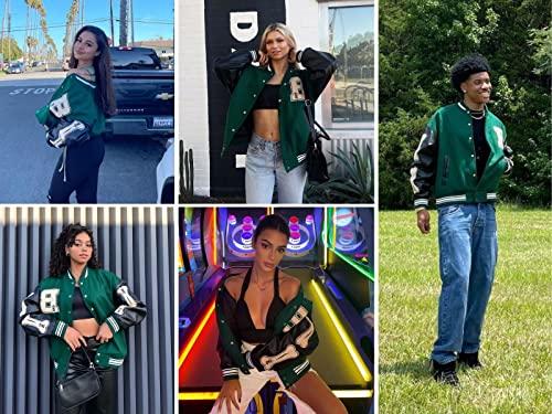 Aelfric Eden Mens Patchwork Baseball Jackets Varsity Retro Casual Sweatshirt Unisex Sport Streetwear Coats Outwear Tops