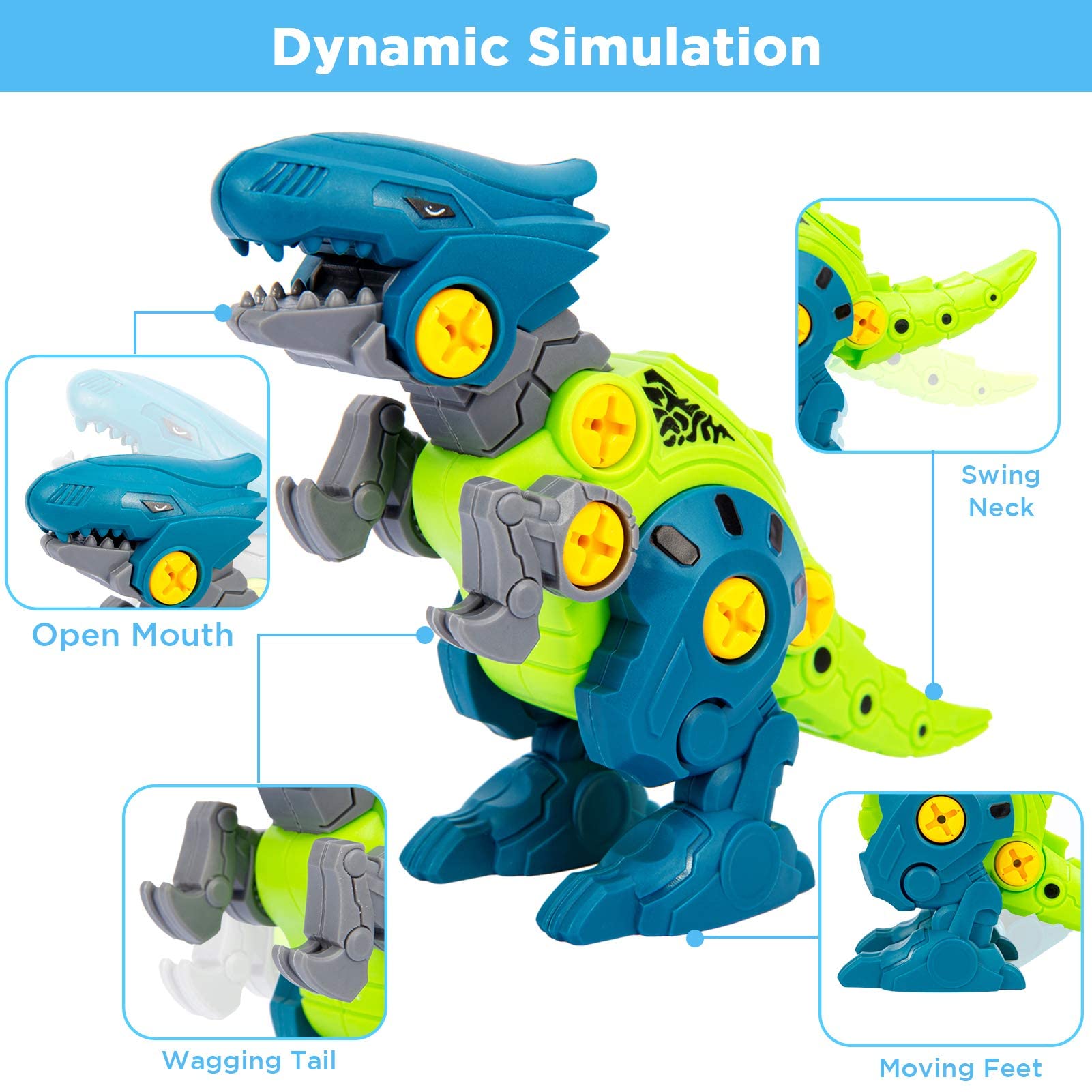 4PACK Easter Eggs Prefilled with Take Apart Dinosaur Toys for Kids,Easter Dinosaur Egg Dinosaur Building Kit for Easter Party Favors, Easter Basket Stuffers, Easter Egg Fillers, Easter Eggs Hunt.